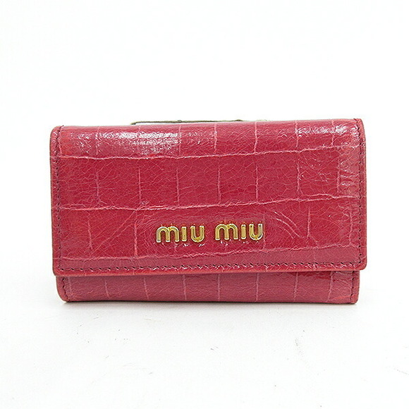 Miu Miu | Bags | Miu Miu Key Case Pink Crocodile Leather | Poshmark